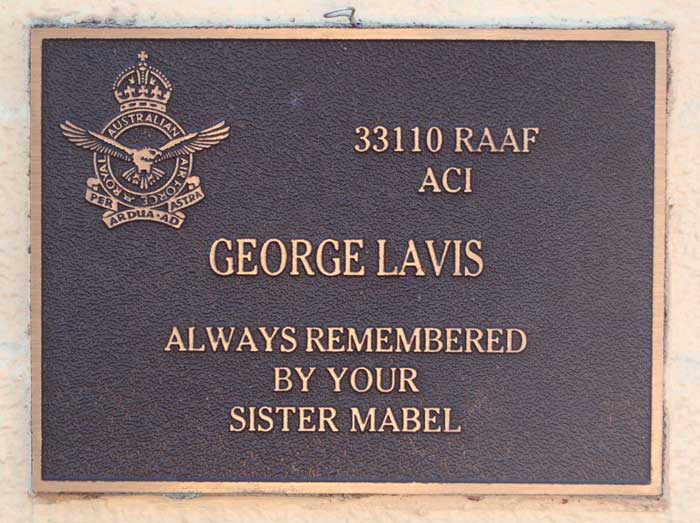 Lavis, George - Kokoda Track Memorial Walkway